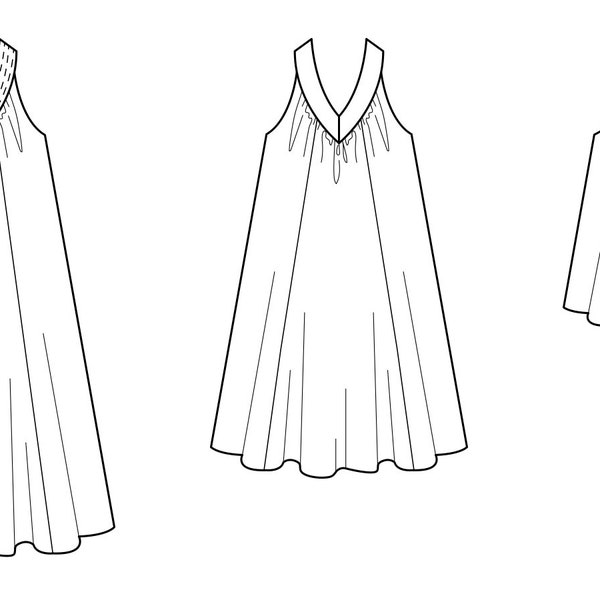 Loose Flowy Dress Pattern - Etsy