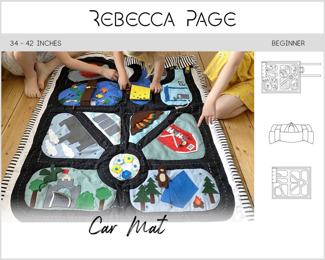 Car Mat PDF Sewing Pattern Playtime Pattern, Car Mat Pattern, Adventure ...