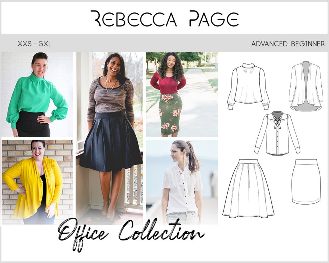 BUNDLE the Office PDF Sewing Pattern Wardrobe Pattern, Work Clothes ...