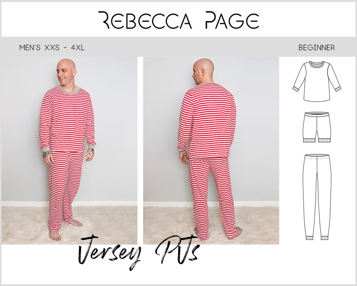 Men's Jersey Pjs PDF Sewing Pattern Pjs Pattern Jersey - Etsy