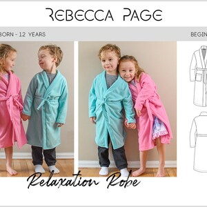 Relaxation Robe PDF Sewing Pattern Bathrobe Pattern, Comfy Robe Pattern ...