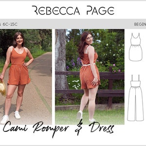 Cami Romper & Dress PDF Sewing Pattern - Cami PDF, Cami Sew, Cami ...