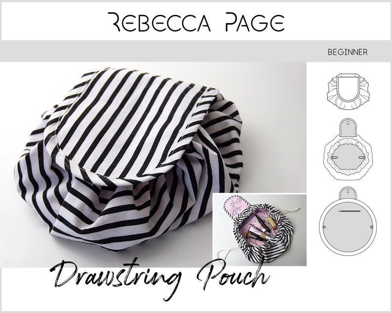 Drawstring Pouch PDF Sewing Pattern Fabric Pouch Pattern | Etsy