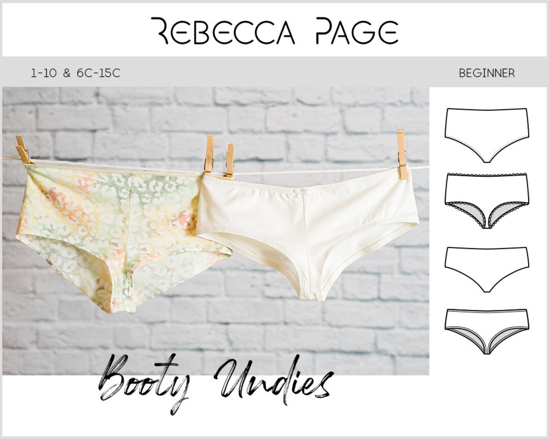 Booty Undies Pdf Sewing Pattern Booty Undies Ladies Undies Ladies