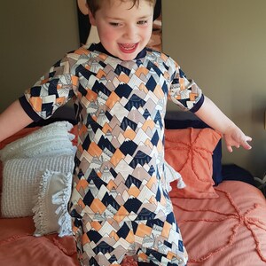 Childrens Jersey Pjs PDF Sewing Pattern Pjs Pattern Jersey | Etsy