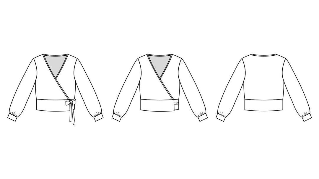 BUNDLE Wrap Cardigan PDF Sewing Pattern - Sweater Pattern, Wrap Cardi ...