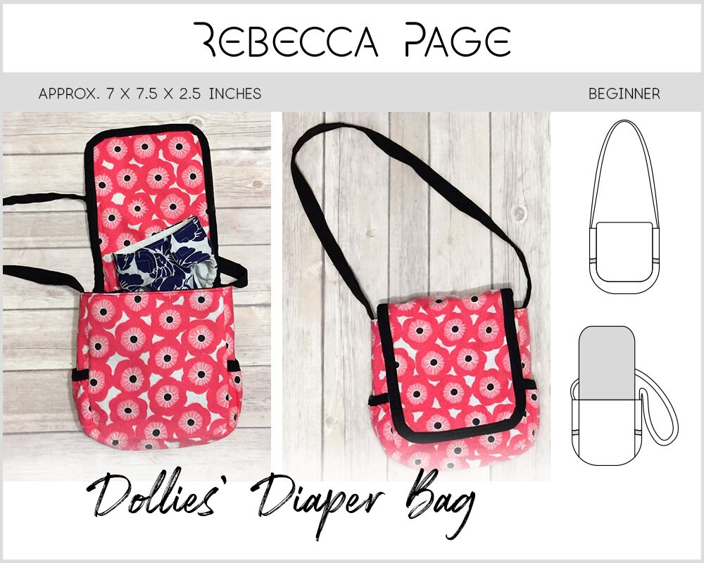 Dollies Diaper Bag PDF Sewing Pattern Toy Pattern Diaper - Etsy UK