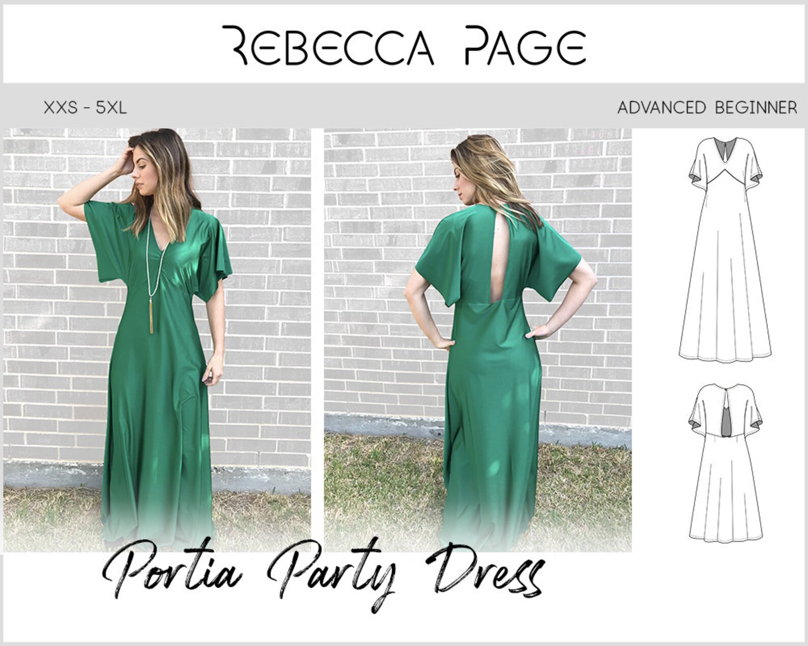 Portia Party Dress PDF Sewing Pattern Dress Pattern Party | Etsy UK