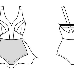 Savannah Swimsuit PDF Sewing Pattern - Swimwear Pattern, Fitted Swim ...