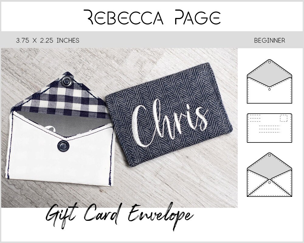 Gift Card Envelope PDF Sewing Pattern Sustainable Pattern - Etsy UK