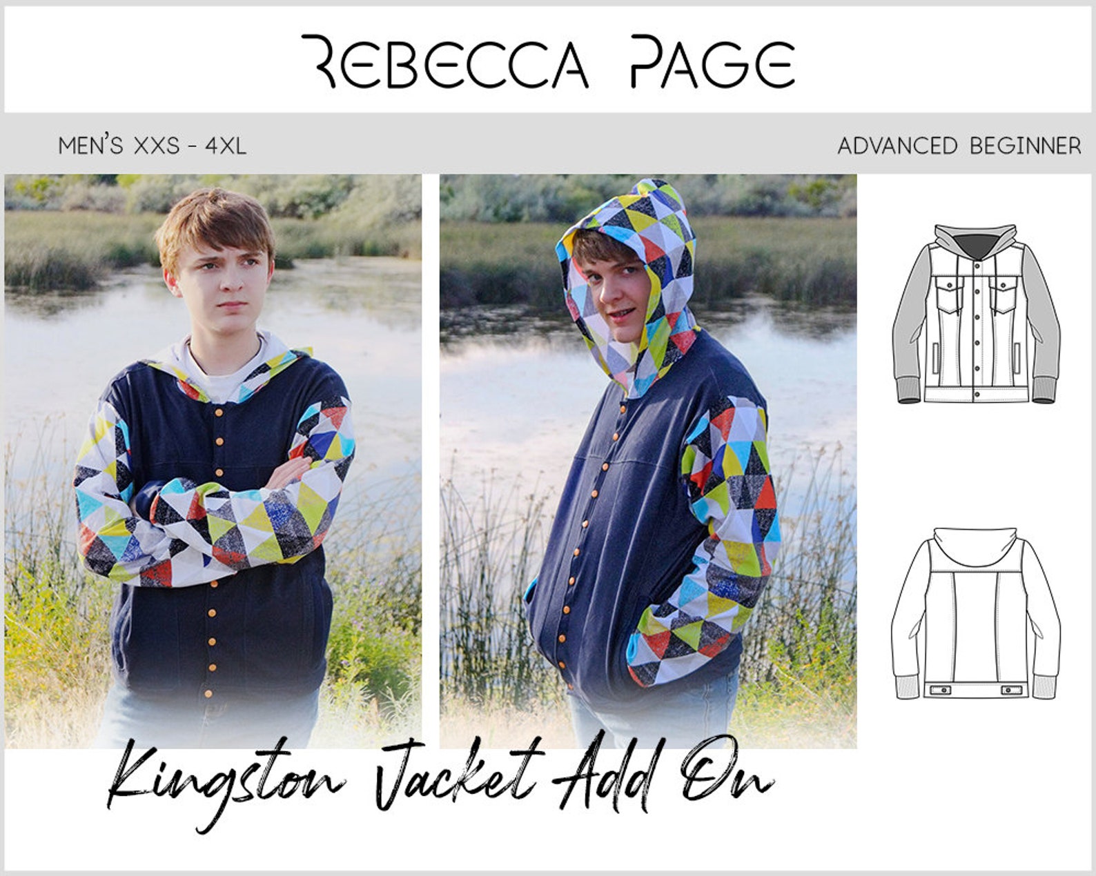 Add on Mens Kingston PDF Sewing Pattern Jacket Pattern - Etsy