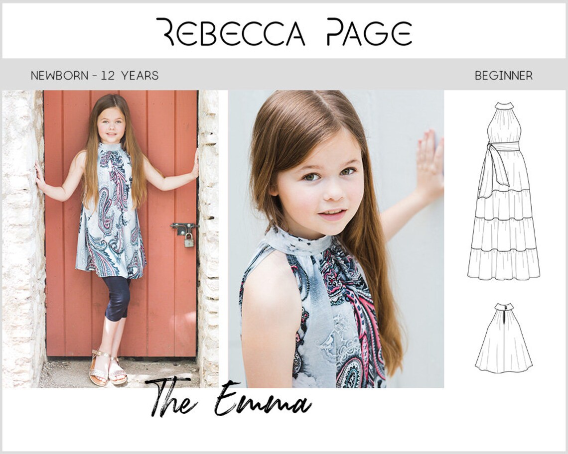 Emma PDF Sewing Pattern Maxi Pattern Emma Dress Pattern - Etsy