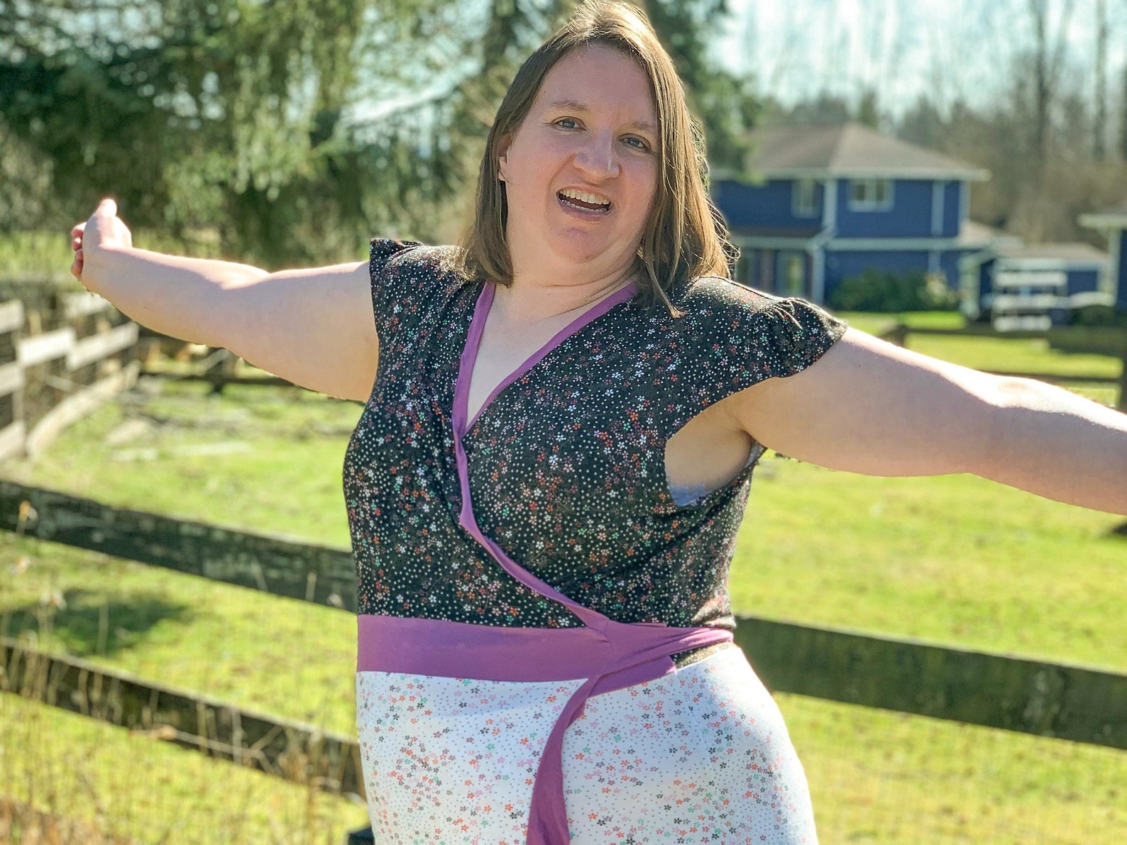 Flutter Wrap Dress PDF Sewing Pattern Sleeves Pattern Wrap | Etsy