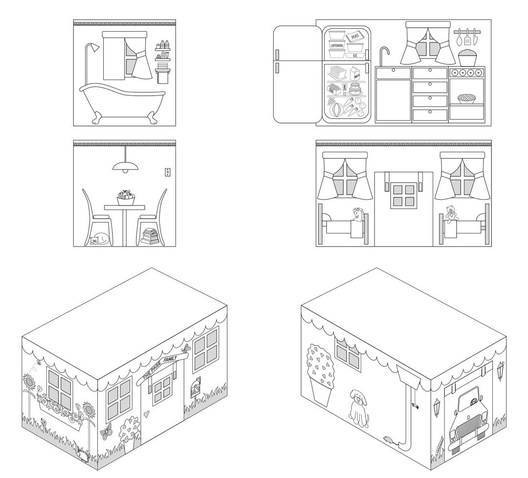 Table Tent PDF Sewing Pattern Playhouse Pattern, Table Tent Pattern ...