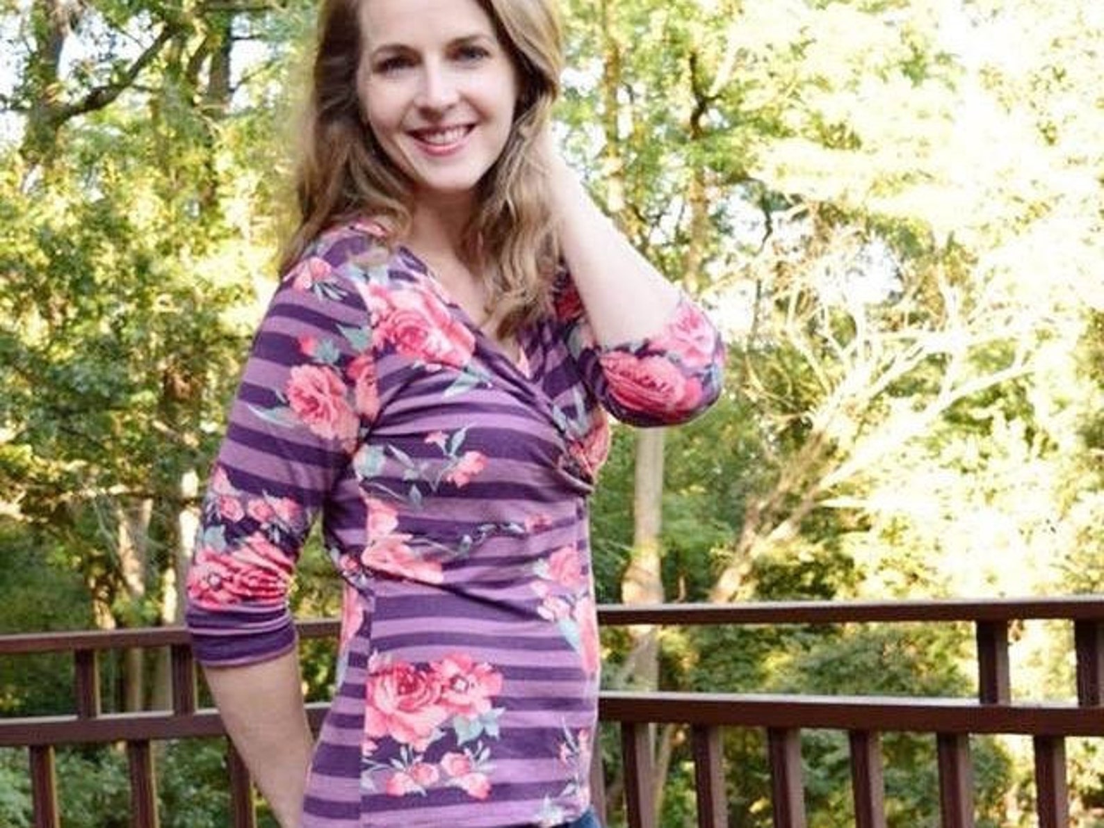 Chrissy Cross Over PDF Sewing Pattern Blouse Pattern Cross - Etsy Canada