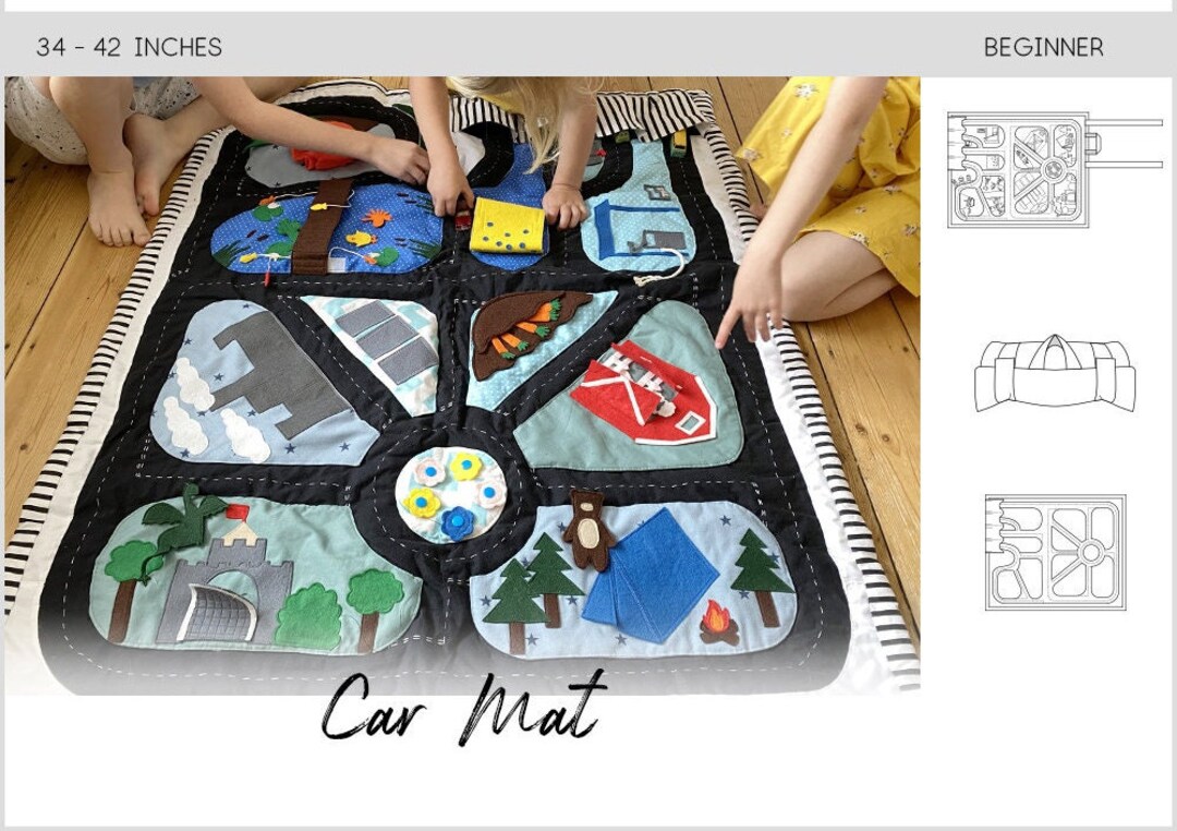 Car Mat PDF Sewing Pattern - Playtime Pattern, Car Mat Pattern ...