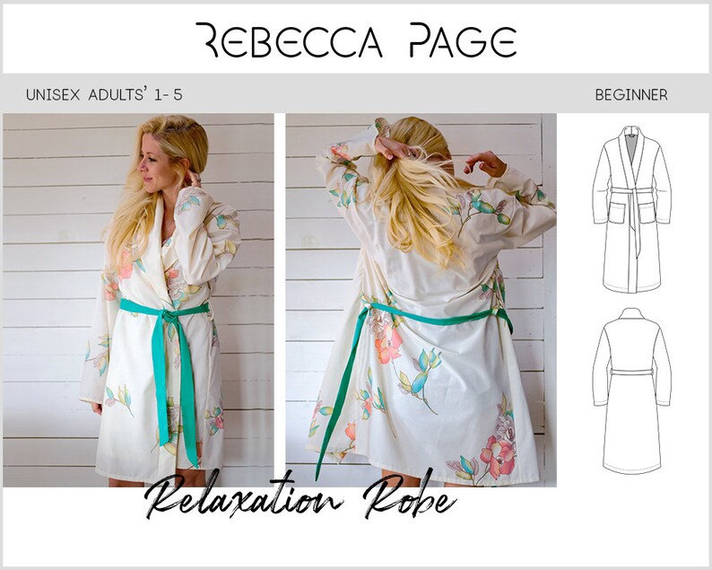 Relaxation Robe PDF Sewing Pattern Bathrobe Pattern Comfy - Etsy
