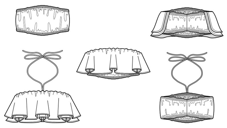 Childrens Bandeau Top PDF Sewing Pattern Bandeau Pattern - Etsy