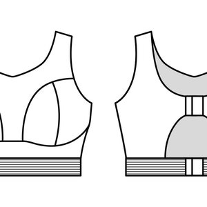 Sports Bra PDF Sewing Pattern Bra Pattern, Sports Bra Pattern, Sports ...