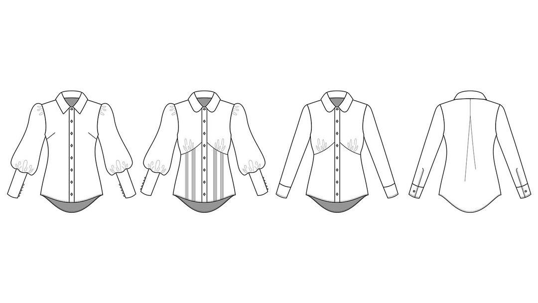 Very Vintage Blouse PDF Sewing Pattern Blouse Pattern - Etsy Australia