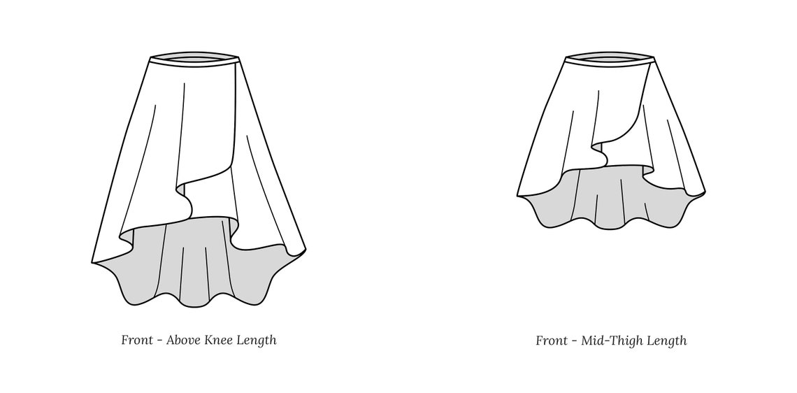 Ballet Wrap Skirt PDF Sewing Pattern Dancewear Pattern - Etsy