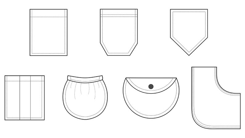 Ultimate Patch Pocket PDF Sewing Pattern Pockets Pattern | Etsy