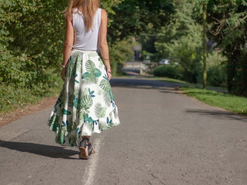 Ruffled High Low Skirt PDF Sewing Pattern Skirt Pattern | Etsy