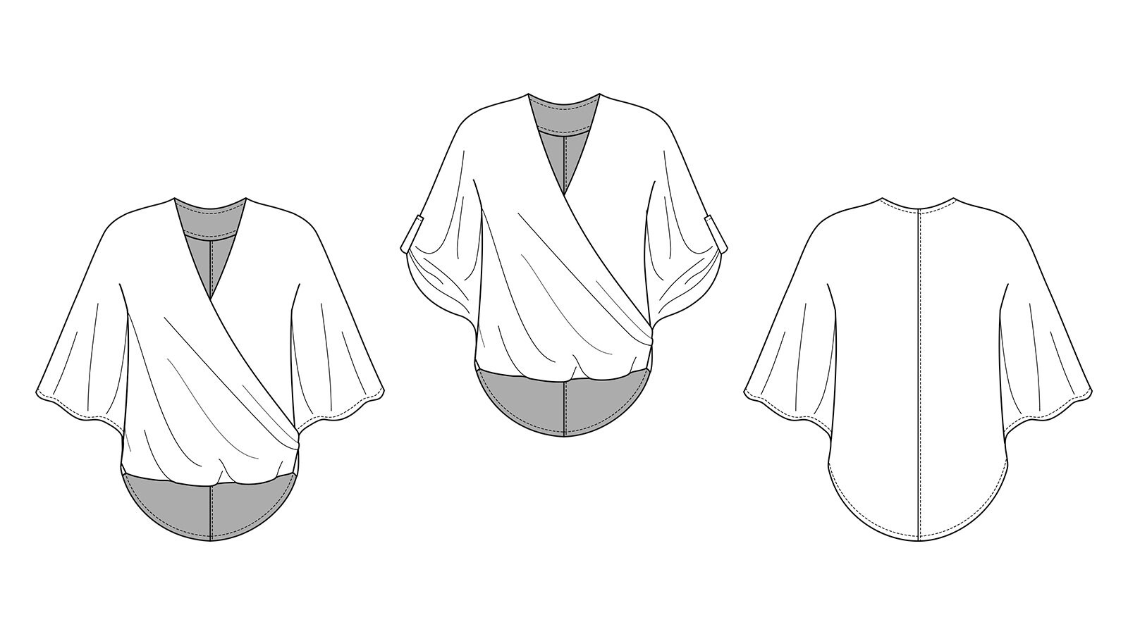 Neve Wrap Top PDF Sewing Pattern Wrap Pattern Wrap Top - Etsy UK