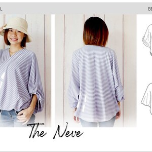 Neve Wrap Top PDF Sewing Pattern - Wrap Pattern, Wrap Top Pattern ...
