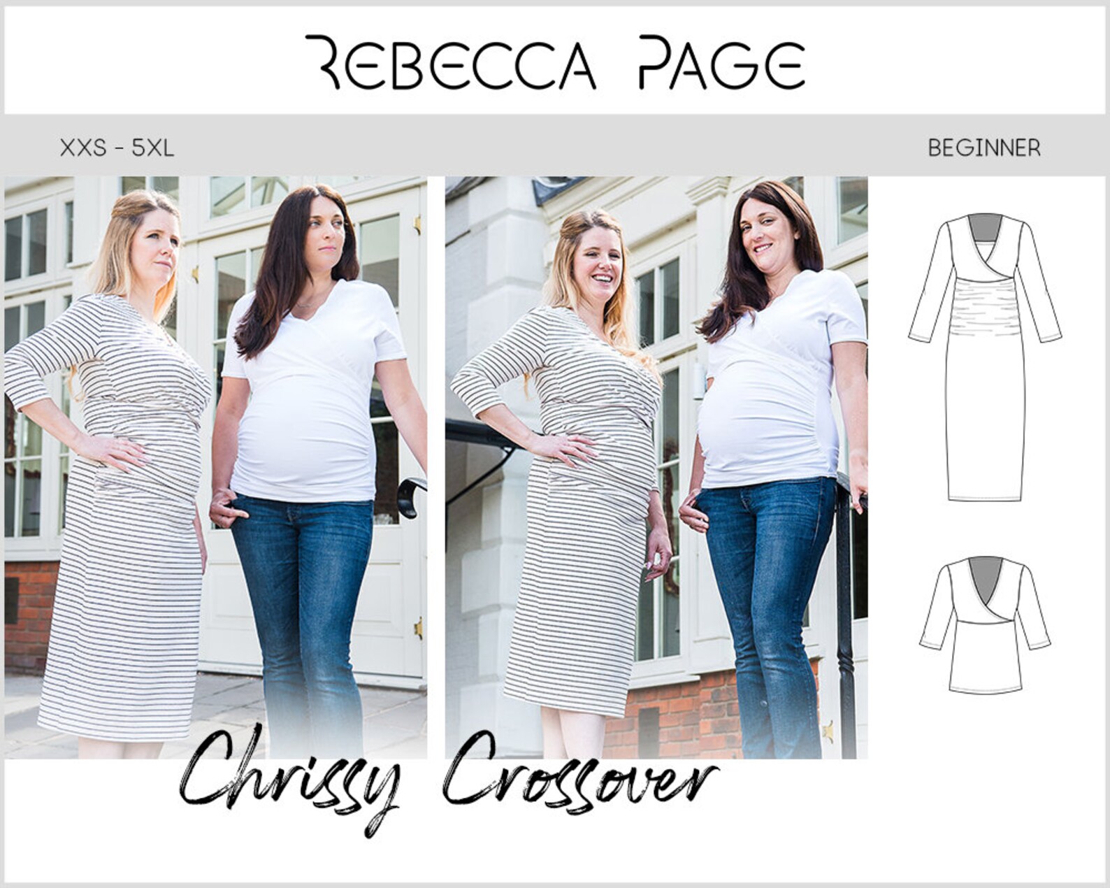 Chrissy Cross Over PDF Sewing Pattern Blouse Pattern Cross | Etsy