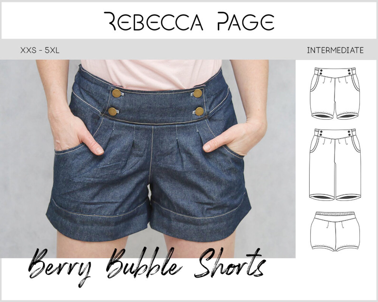 Berry Bubbles PDF Sewing Pattern Shorts Pattern Fun Shorts - Etsy