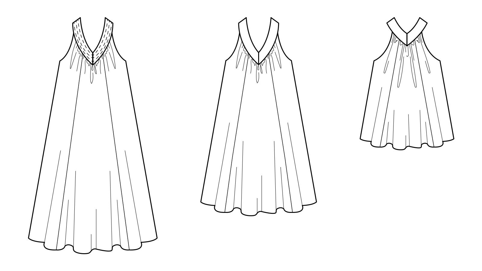 BUNDLE Yoke Dress PDF Sewing Pattern Yoke Pattern Flowy | Etsy