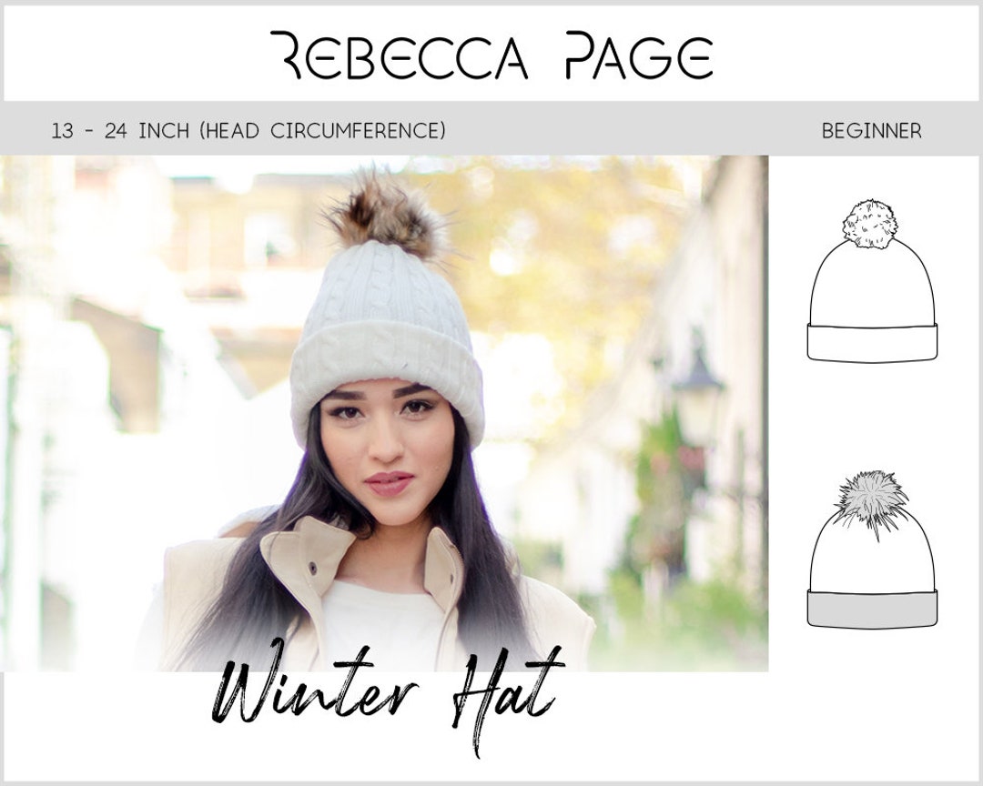 Winter Hat PDF Sewing Pattern Hat Pattern, Winter Hat Pattern, Warm Hat ...