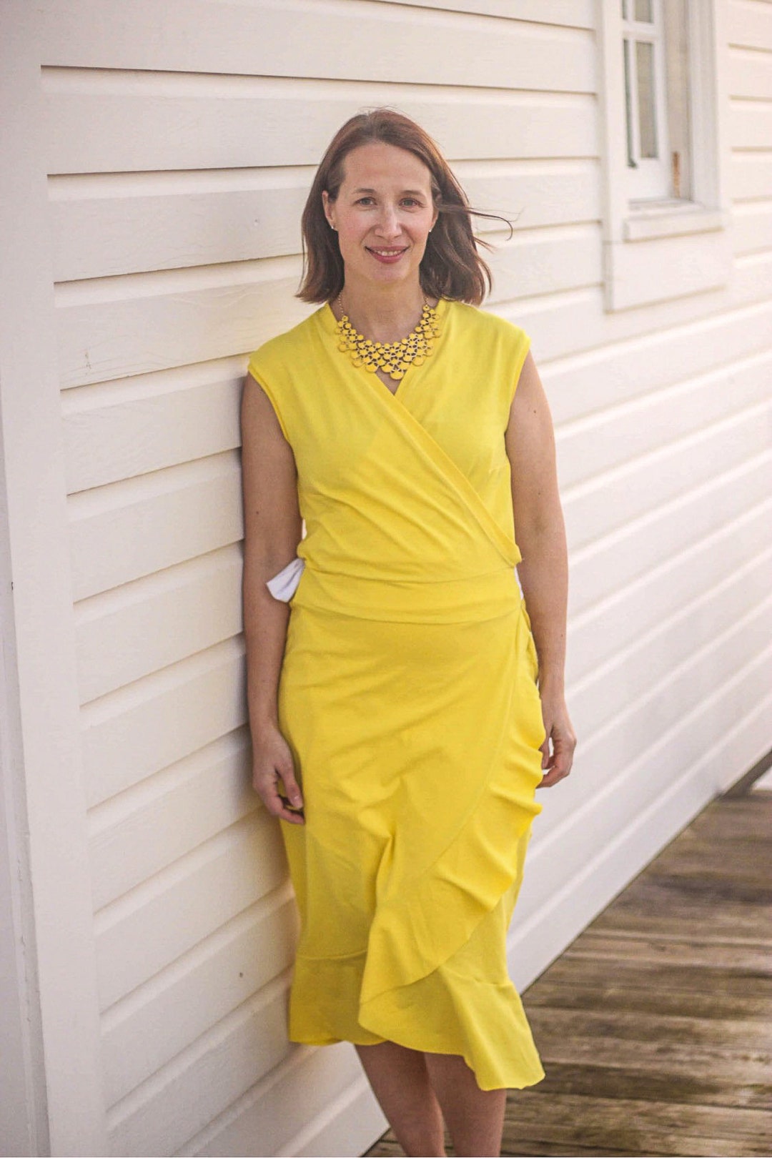 Flutter Wrap Dress PDF Sewing Pattern Sleeves Pattern, Wrap Dress ...