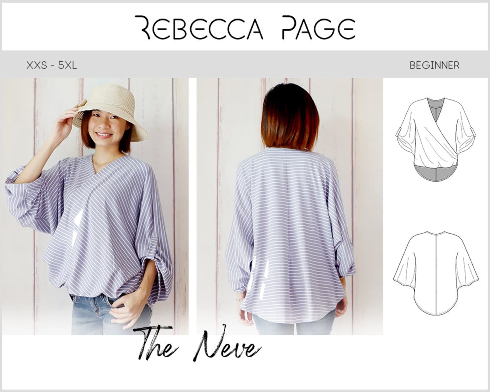 Neve Wrap Top PDF Sewing Pattern Wrap Pattern Wrap Top - Etsy