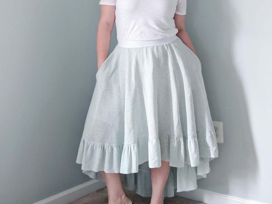 Hayley High Low Skirt Pdf Sewing Pattern Hi Low Pattern Hi Low Skirt Pattern Flowy Skirt