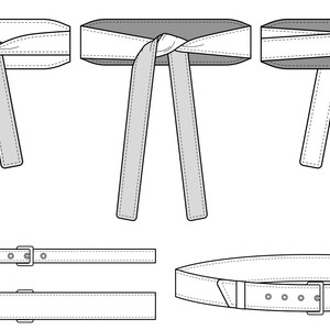BUNDLE Belt PDF Sewing Pattern Belt Pattern, Classic Belt Pattern ...