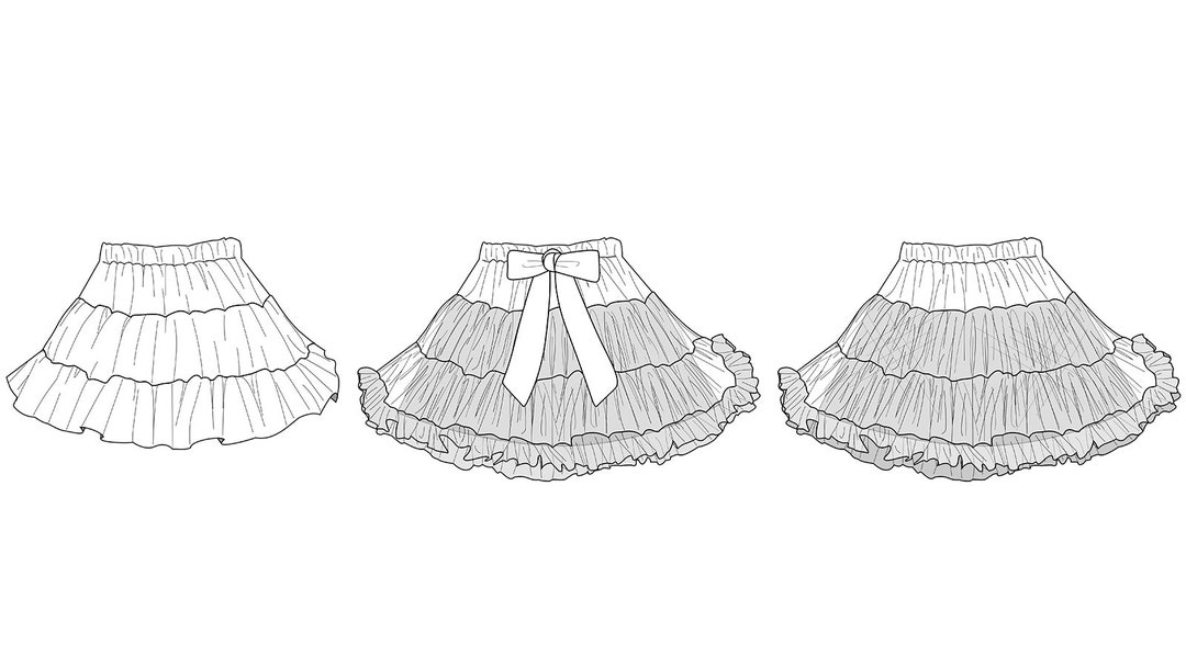 Tutu Skirt PDF Sewing Pattern - Full Pattern, Tutu Skirt Pattern, Tutu ...