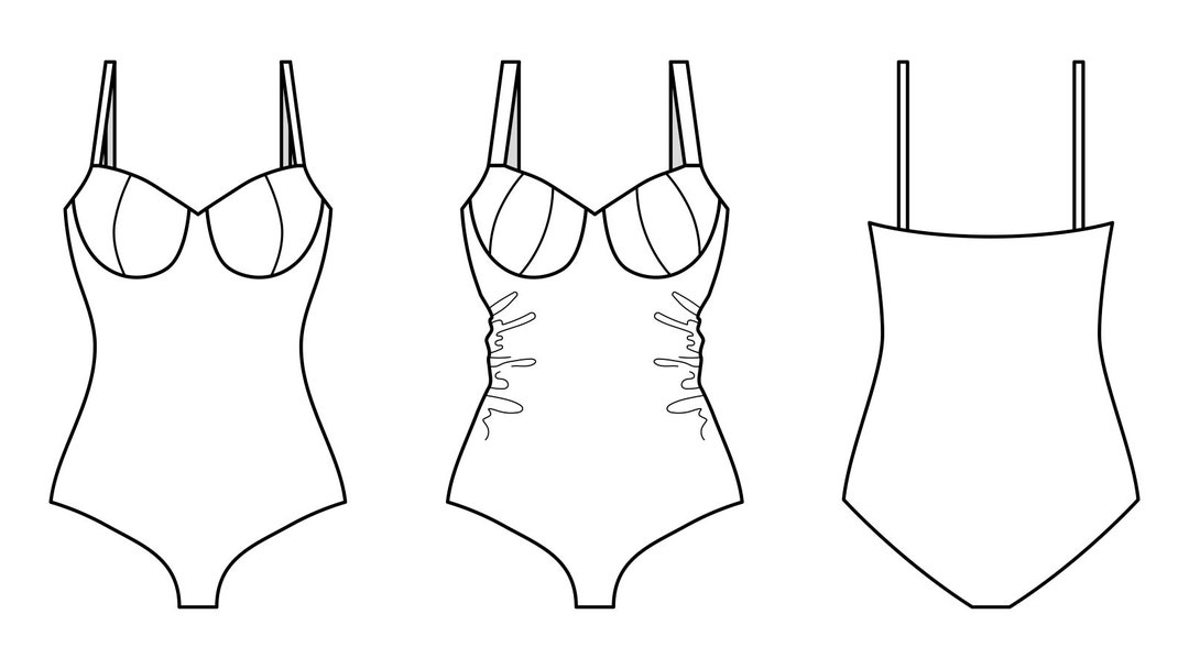Classic Swimsuit PDF Sewing Pattern - Swimsuit Pattern, One Piece ...