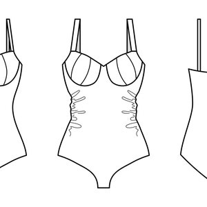 Classic Swimsuit PDF Sewing Pattern Swimsuit Pattern, One Piece Pattern ...