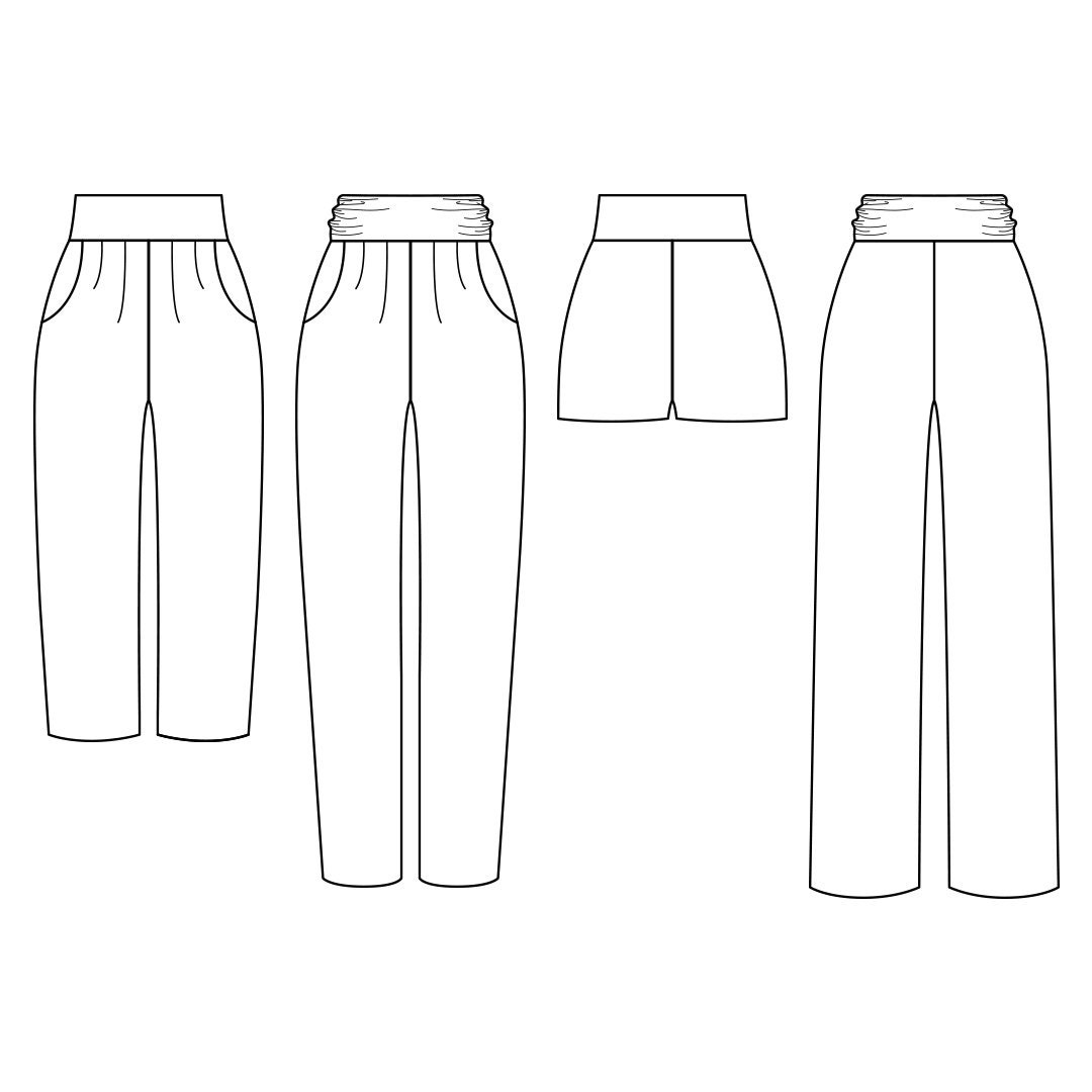 Yoga Pants PDF Sewing Pattern Comfy Pants Pattern, Yoga Pants Pattern ...