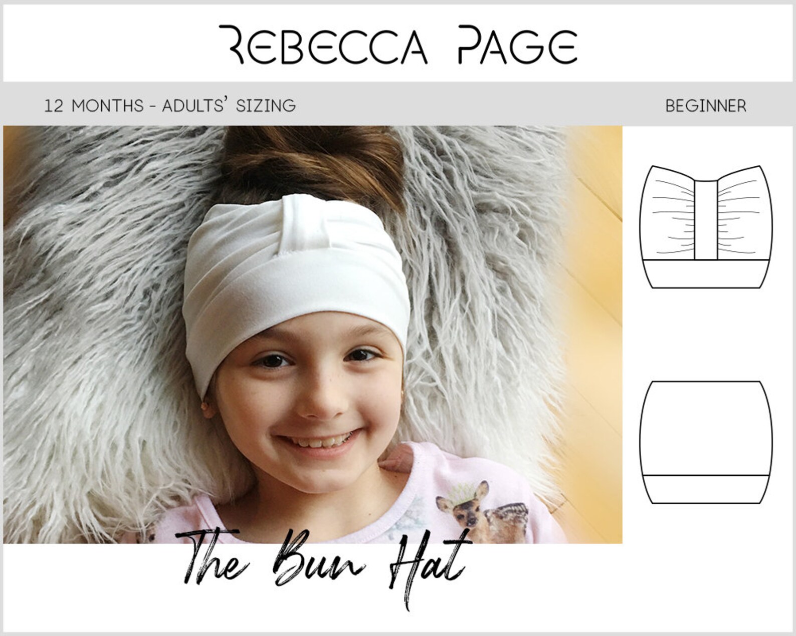 Bun Hat PDF Sewing Pattern Hat Pattern Bun Hat Pattern - Etsy