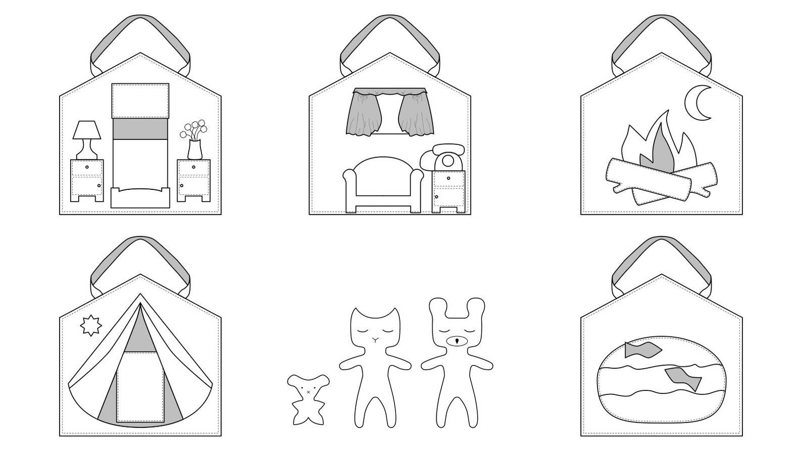 Dolls House Quiet Book PDF Sewing Pattern Toy Pattern - Etsy