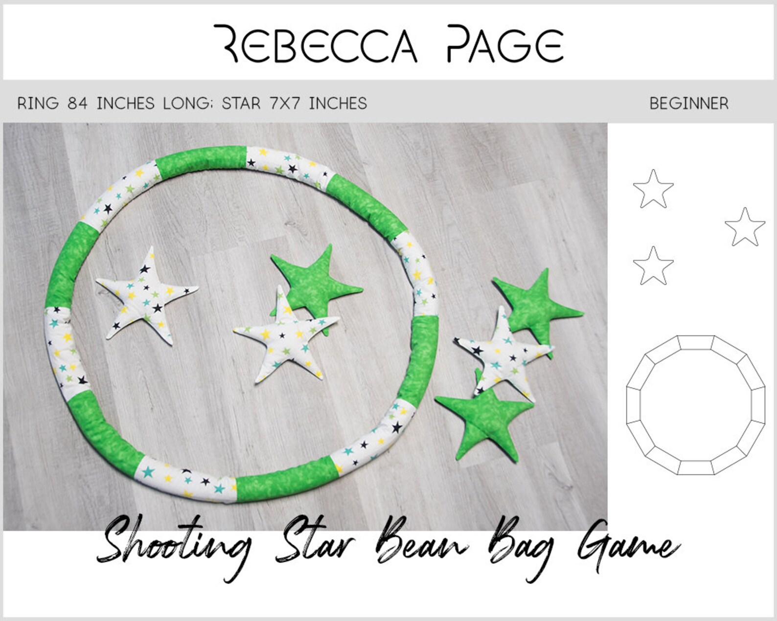Shooting Star Bean Bag Game PDF Sewing Pattern Bean Bag - Etsy