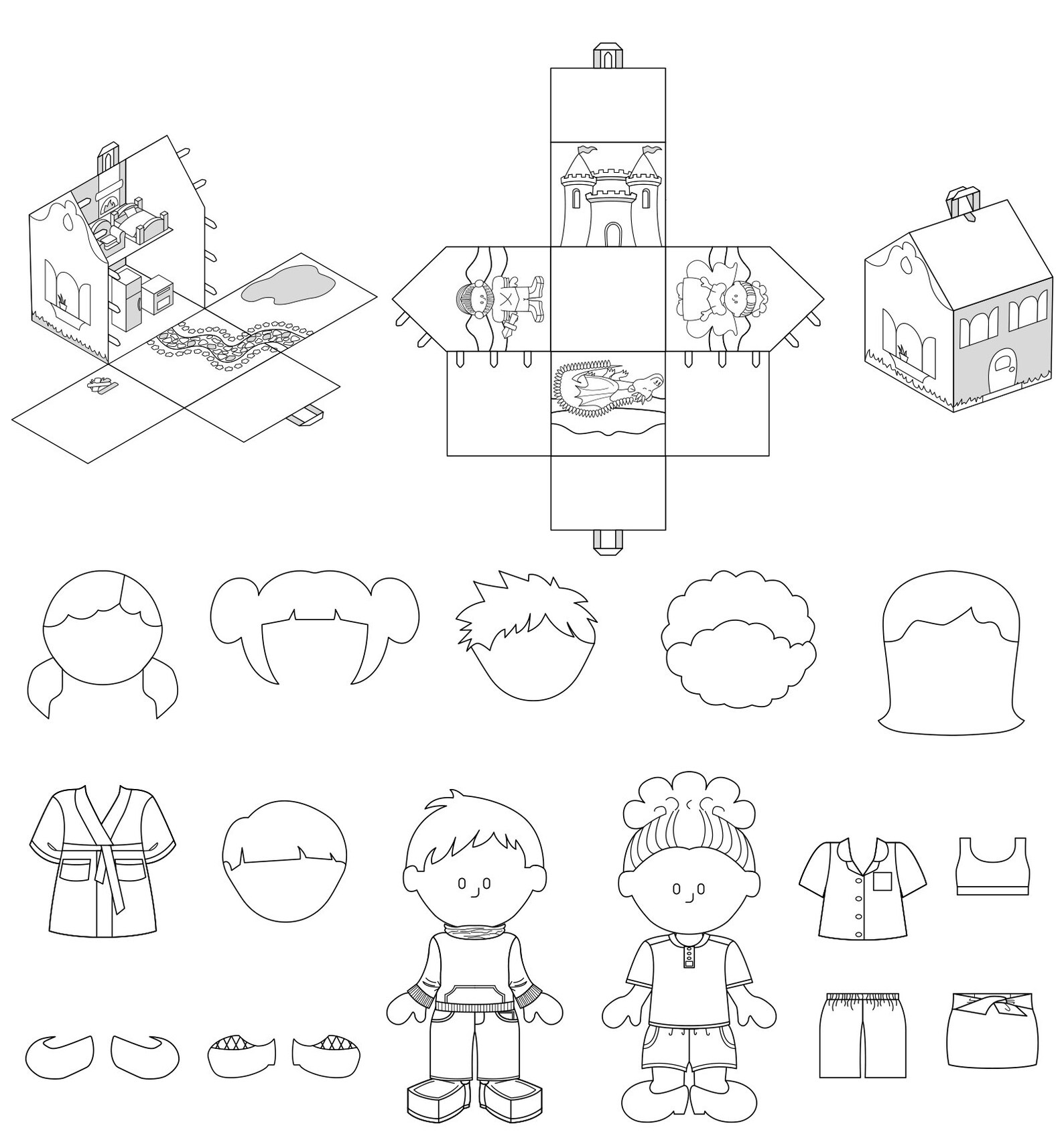 Doll House Bundle PDF Sewing Pattern Toy Pattern Doll House | Etsy