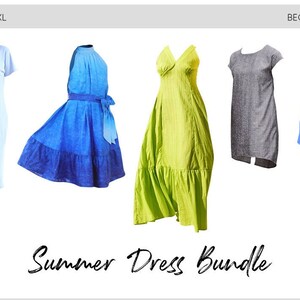 Summer Dress Bundle PDF Sewing Pattern - Dress Pattern, Summer Dress ...