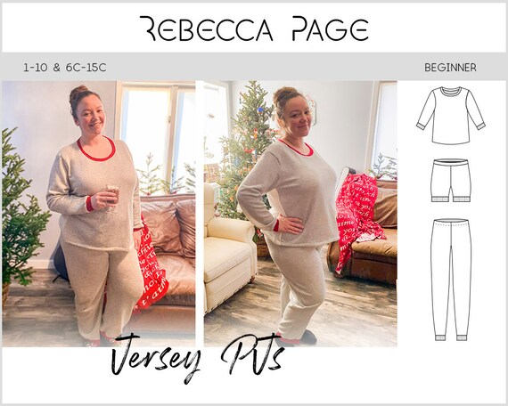 Womens Curvy Jersey PDF Sewing Pattern Pjs Pattern Jersey | Etsy