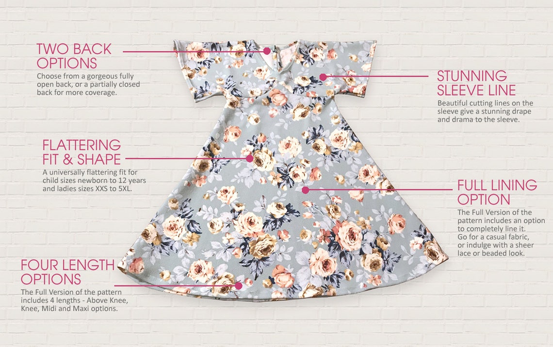 Portia Party Dress Add on PDF Sewing Pattern Dress Pattern - Etsy