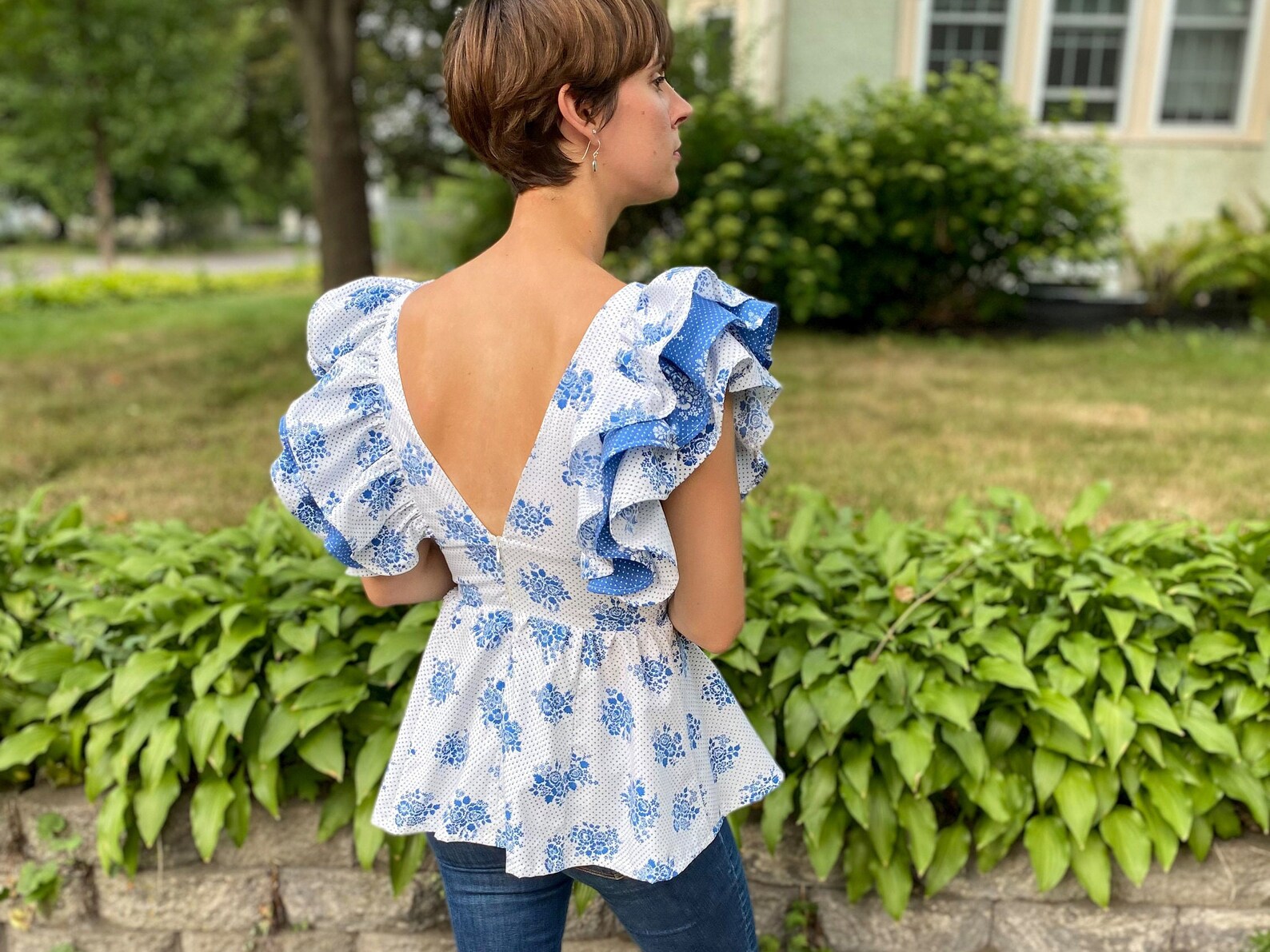 Frill Dress & Top PDF Sewing Pattern Frill Top Pattern V | Etsy