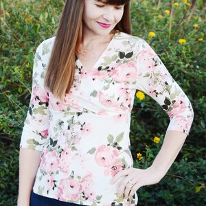 Chrissy Cross Over PDF Sewing Pattern Blouse Pattern, Cross Over ...
